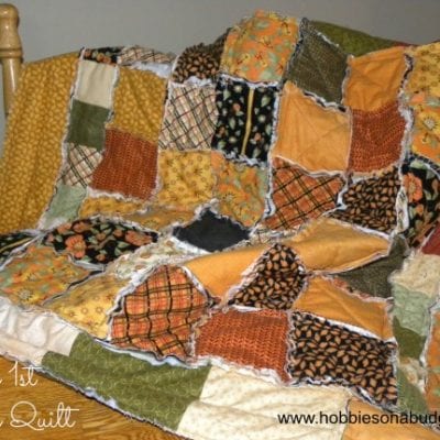 Rainbow Rag Quilt - Hobbies on a Budget