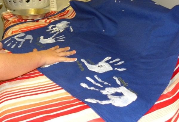 DIY Handprint Apron & Curtains - Hobbies on a Budget