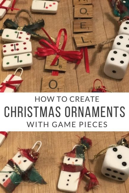 How to Create Christmas Ornaments with Game Pieces - Hobbies on a Budget