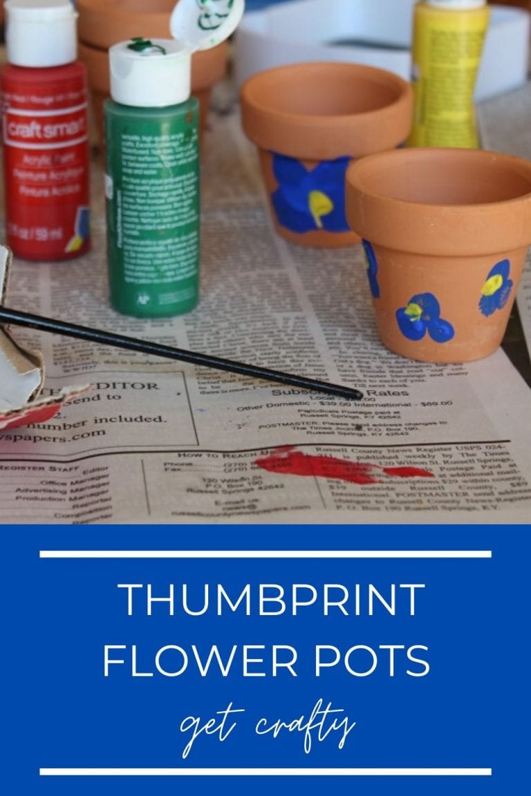 Thumbprint Flower Pots - Hobbies on a Budget