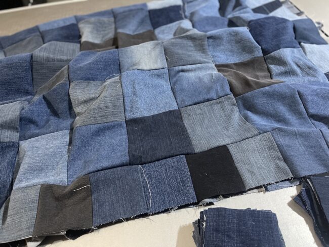 Blue Jean Quilt Topper - Hobbies on a Budget
