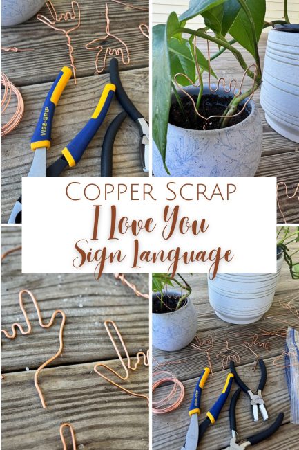 Copper “I Love You” Sign Language Plant Stakes - Hobbies on a Budget